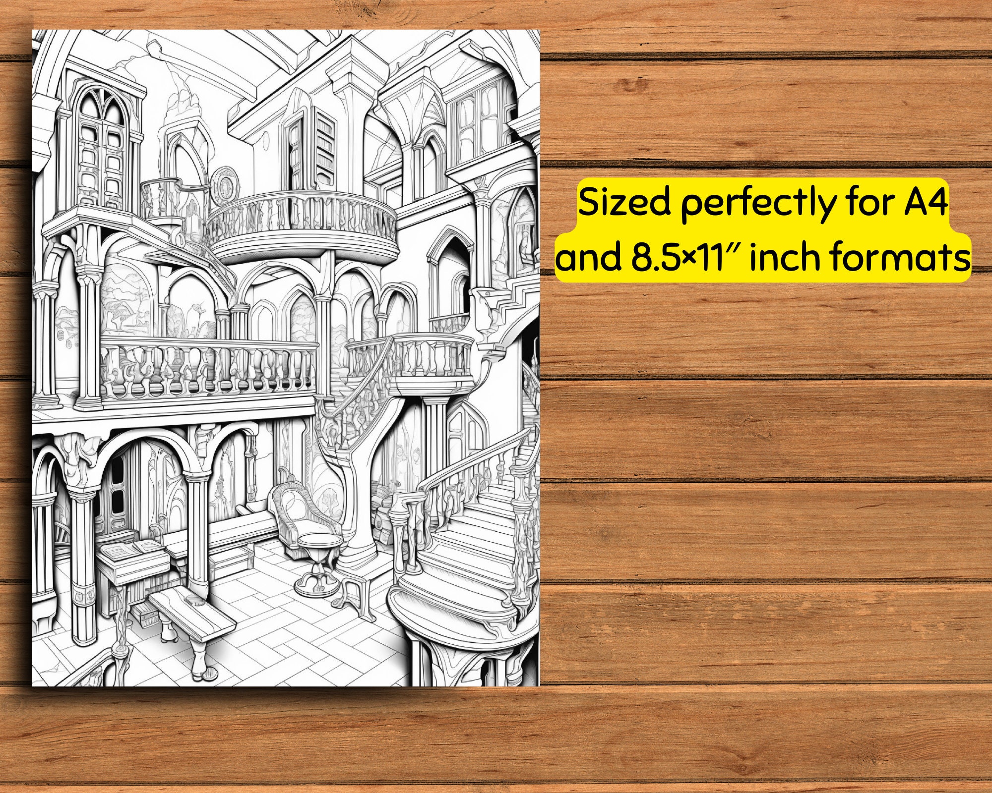 Isometric Room Coloring Pages: Interior Design Printables, Pocket Room ...