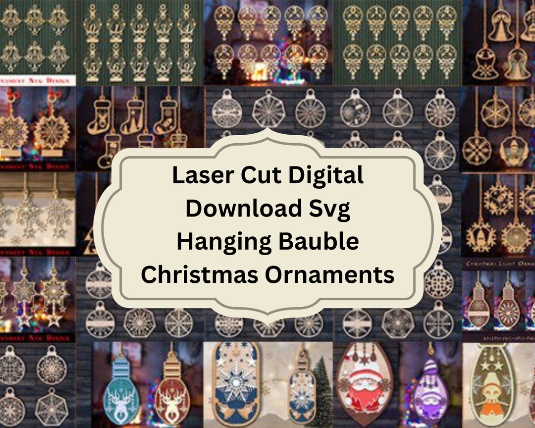 150 Christmas Ornament Laser Cut Files Christmas Balls Tree Decorations ...