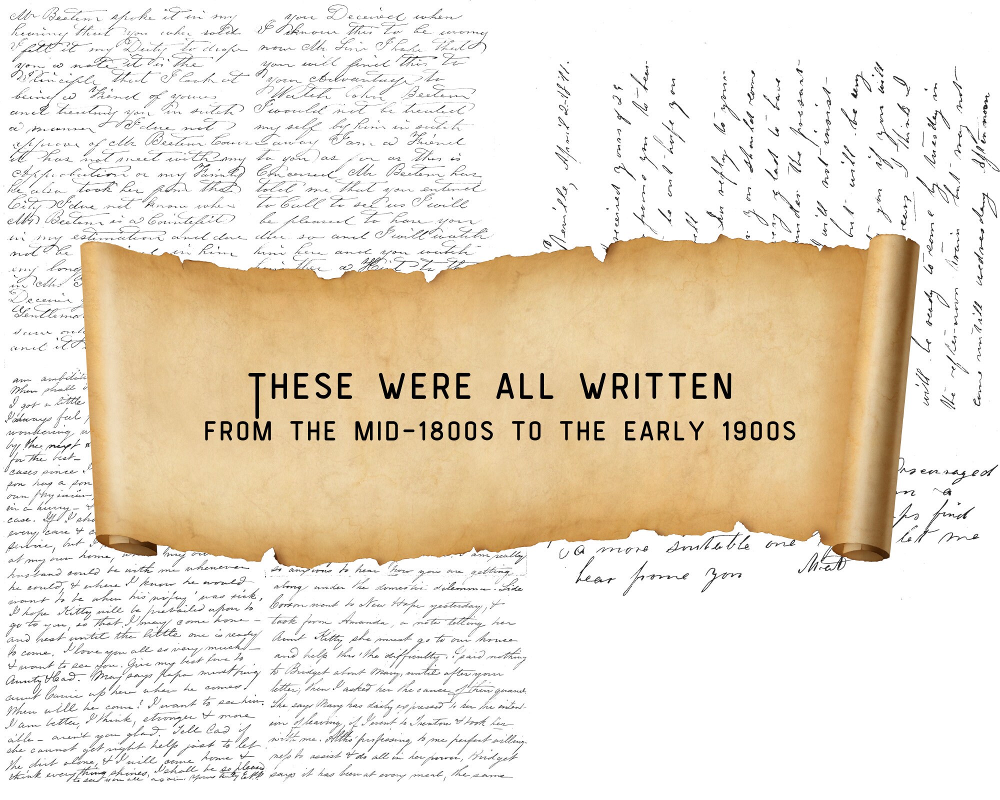 Vintage Handwritten Overlay PNG Clipart, Old Textures Bundle, Digital ...