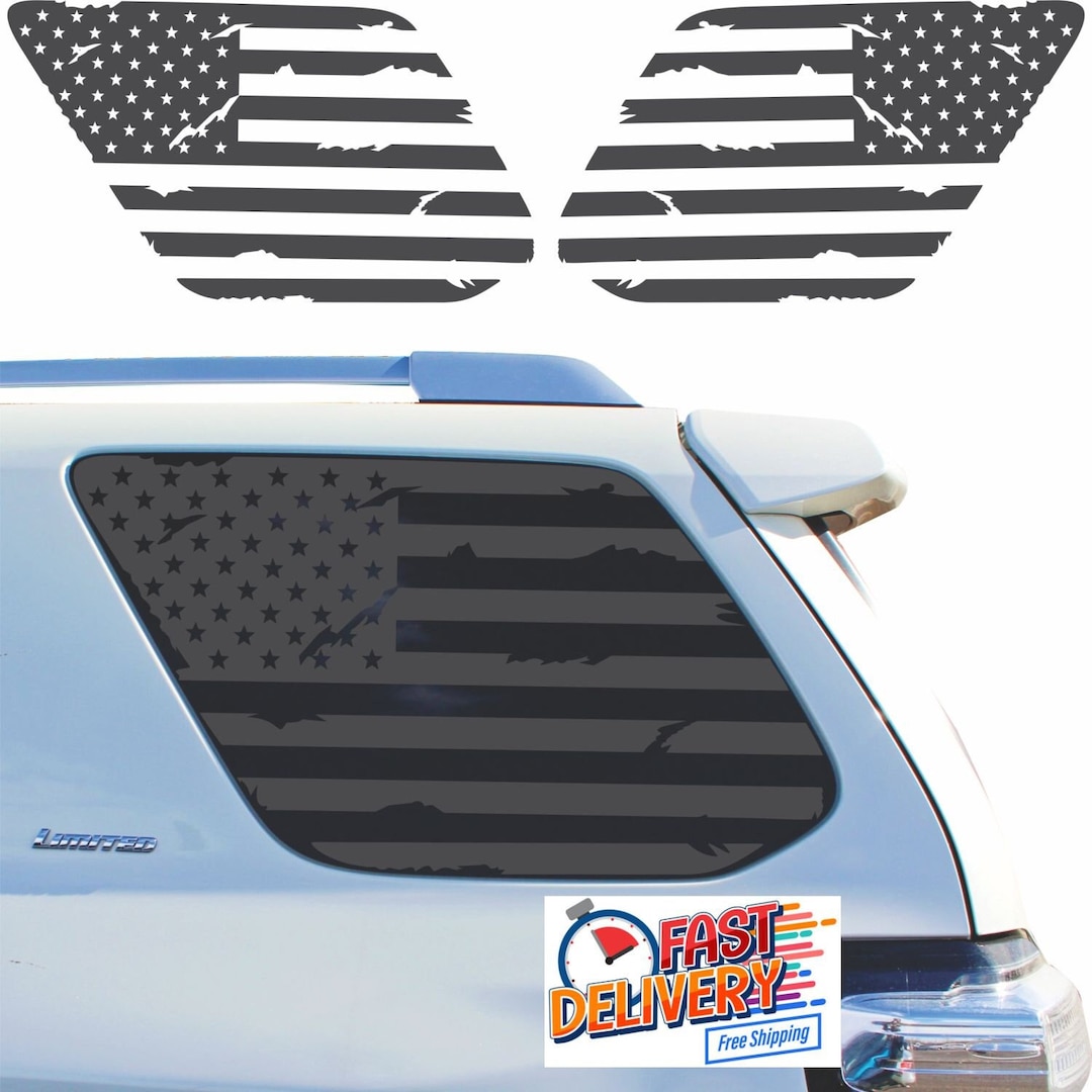 Fit for Toyota 4runner 2010-2023 Precut American Flag Window Decals ...