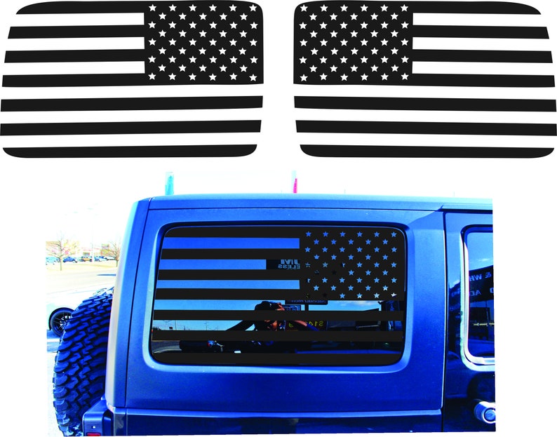 Precut American Flag Window Decal Sticker for Jeep Wrangler JL - Etsy