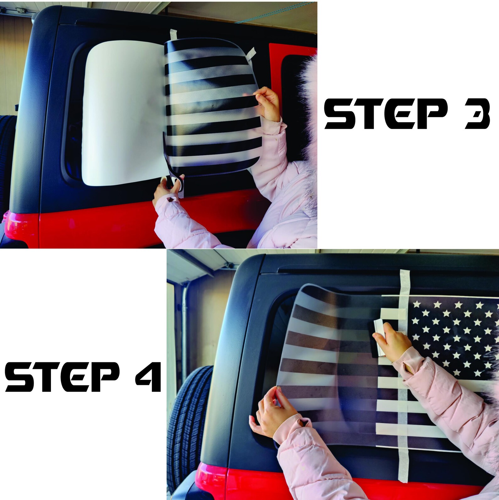 Precut American Flag Window Decals Fit for Toyota 4runner 2025 Rear 3rd ...