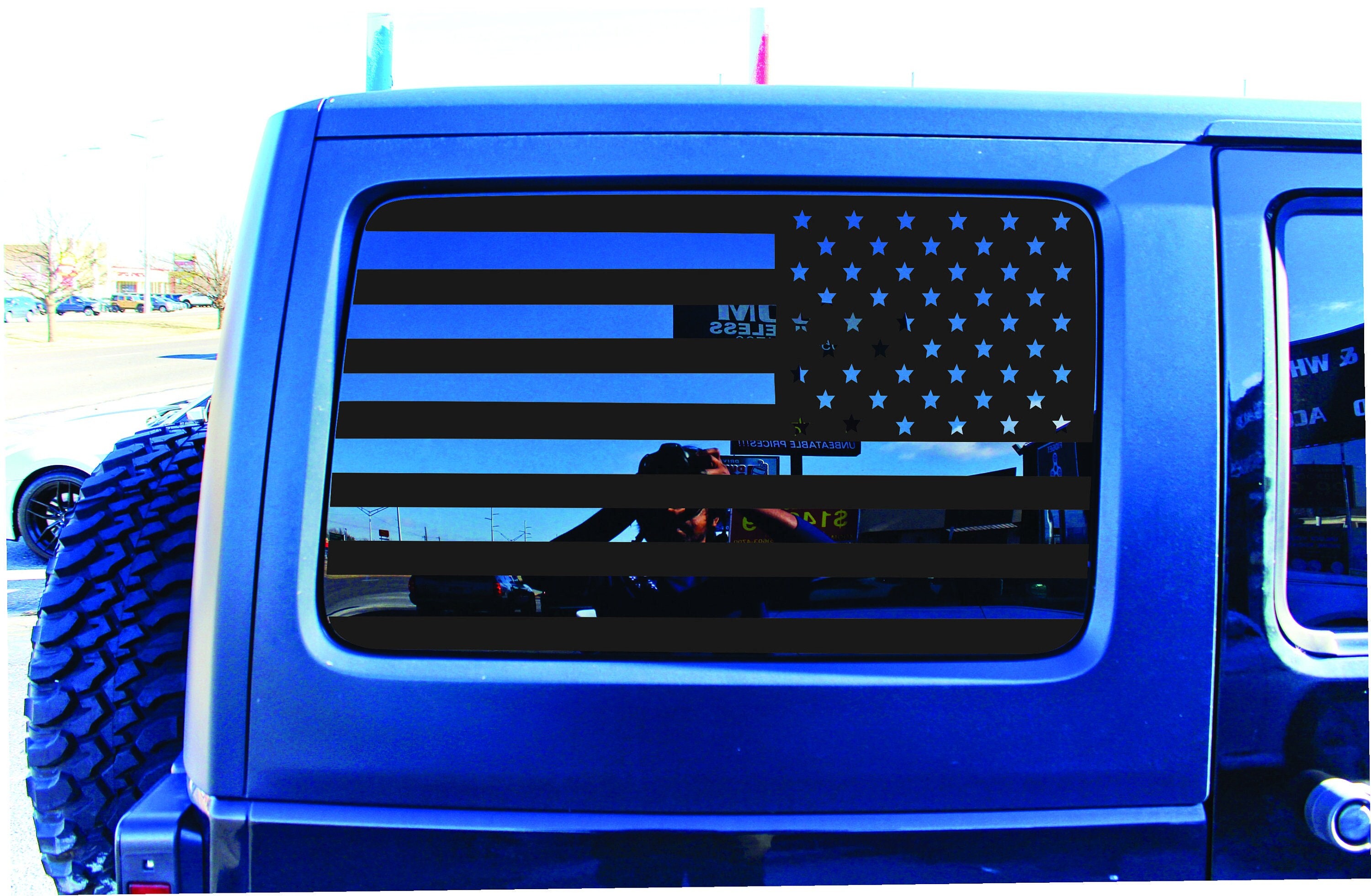 Precut American Flag Window Decal Sticker for Jeep Wrangler JL - Etsy