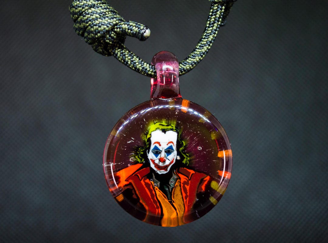 Handmade Glass Joker Pendant Necklace - Torchwork - Unique Character ...