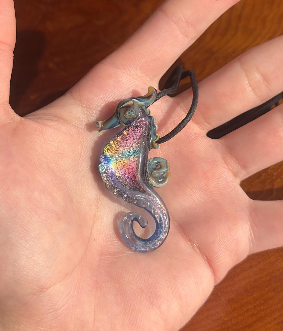 Seahorse Necklace - Handmade Blown Glass Pendant - Ocean-inspired ...