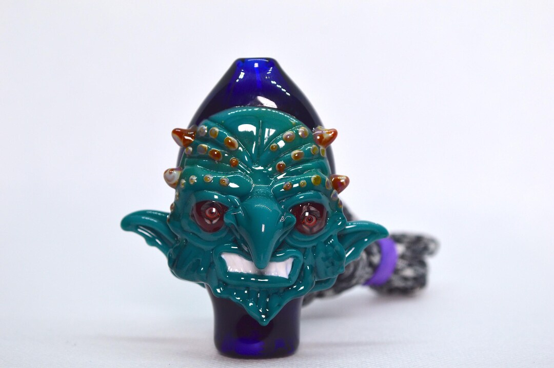 Handmade Glass Goblin Pendant Necklace – Flamecraft Torchworked Jewelry ...