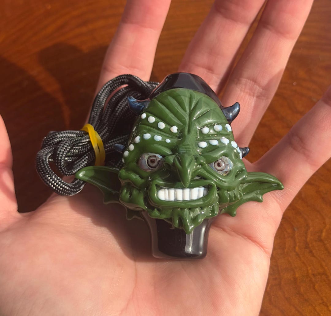 Handmade Goblin Glass Pendant Necklace – Flame Sculpted Witchy Jewelry ...