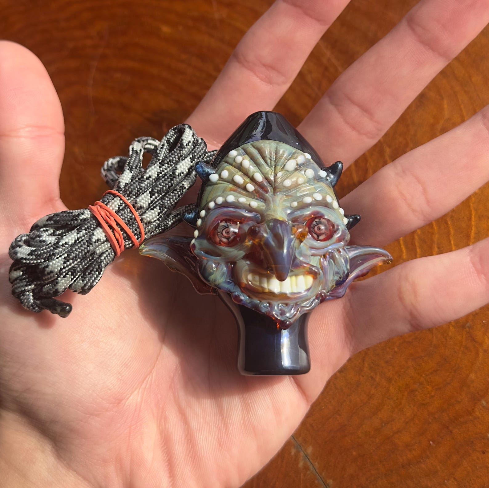 Handmade Flame-sculpted Glass Goblin Pendant Necklace - Etsy