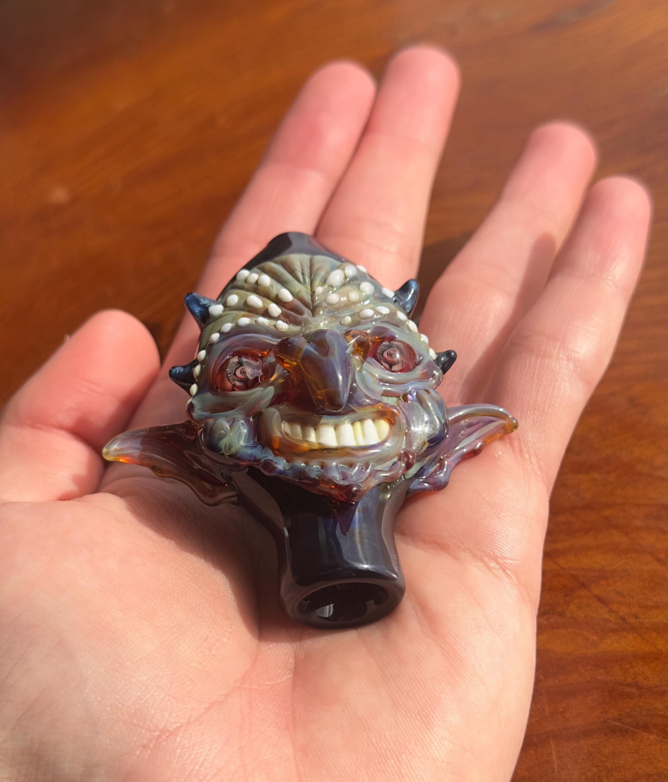 Handmade Flame-sculpted Glass Goblin Pendant Necklace - Etsy