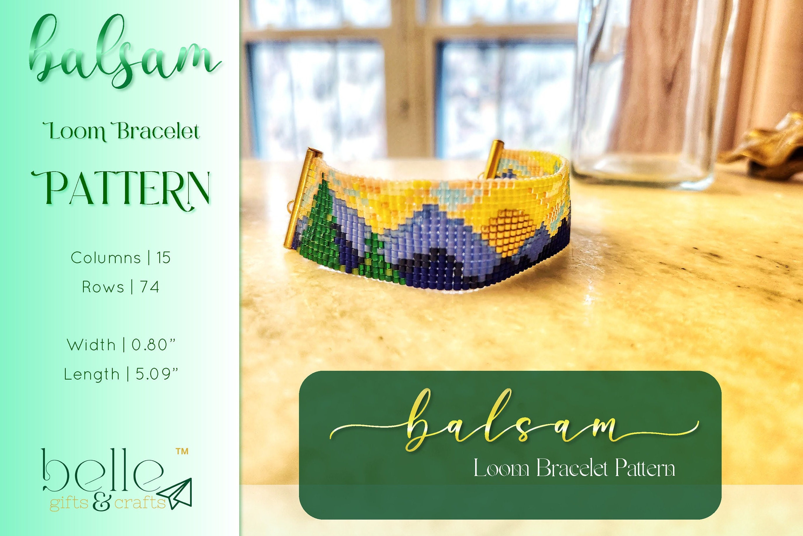 Enchanting Loom Bracelet Bead Pattern, Mountain Scene, Landscape ...