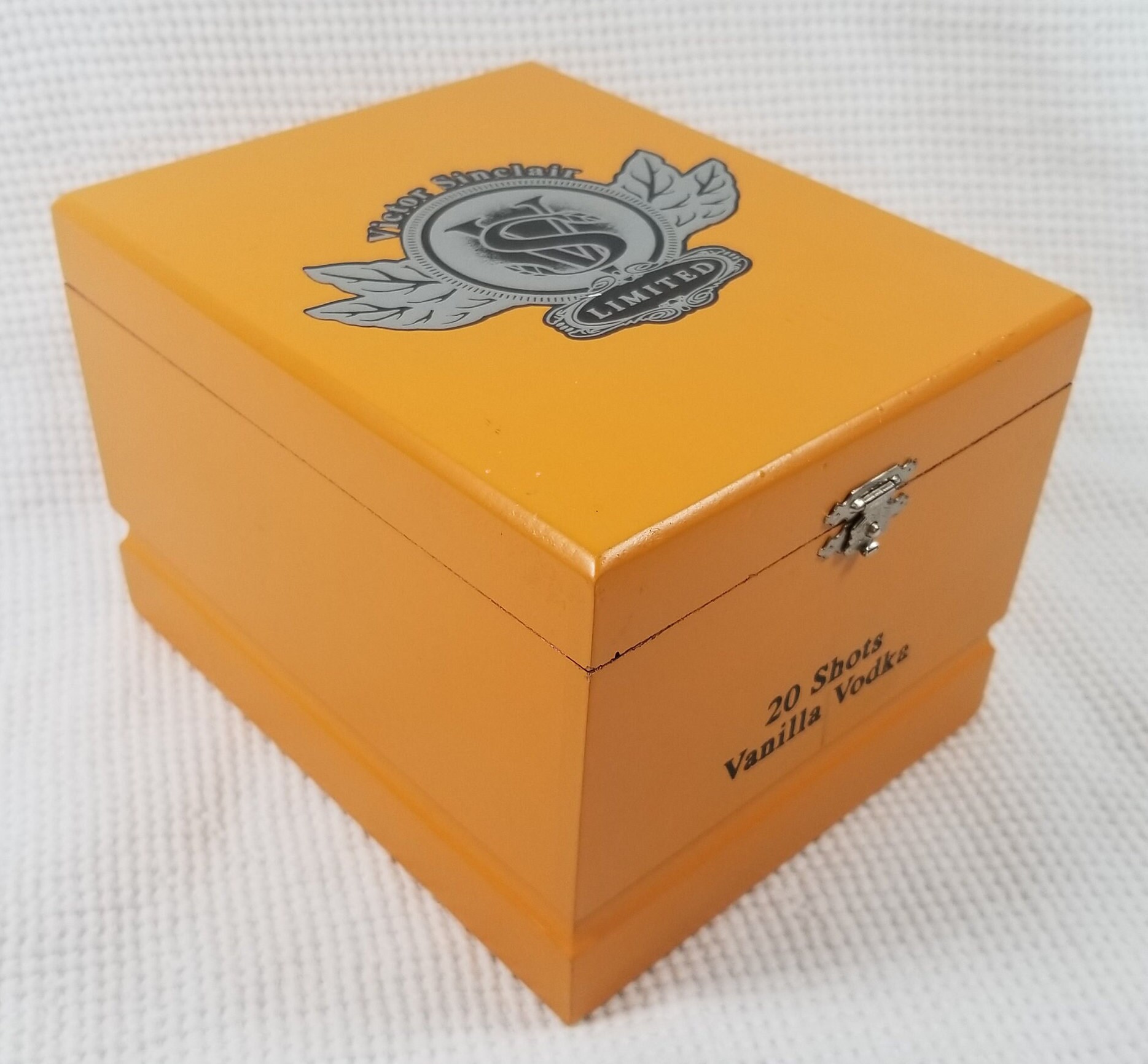 Cigar Box Empty Yellow Victor Sinclair Vanilla Vodka 7 X 4.5 X 5.75 ...