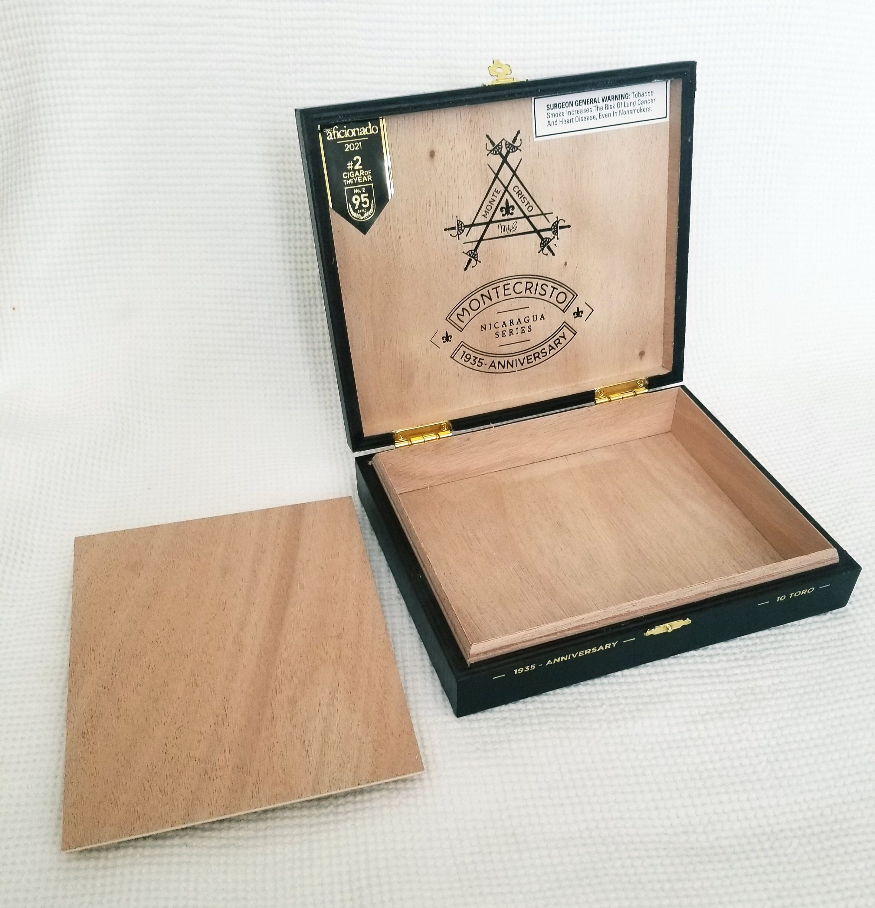 Cigar Box Empty Wood Montecristo 1935 Anniversary 8 1/2 X 7 X - Etsy