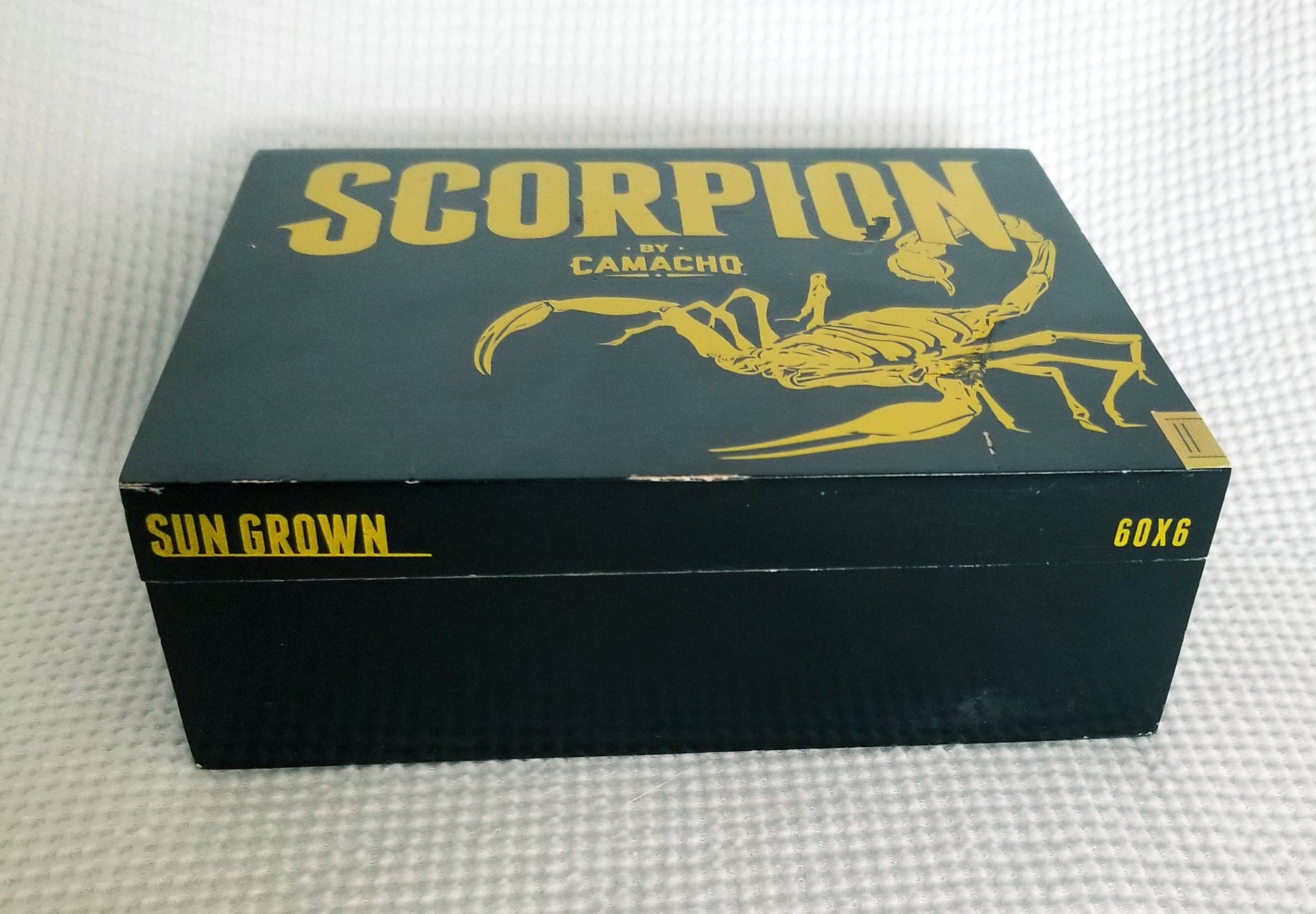 Cigar Box Empty Wood Scorpion by Camacho Yellow Black 7 X 5 - Etsy