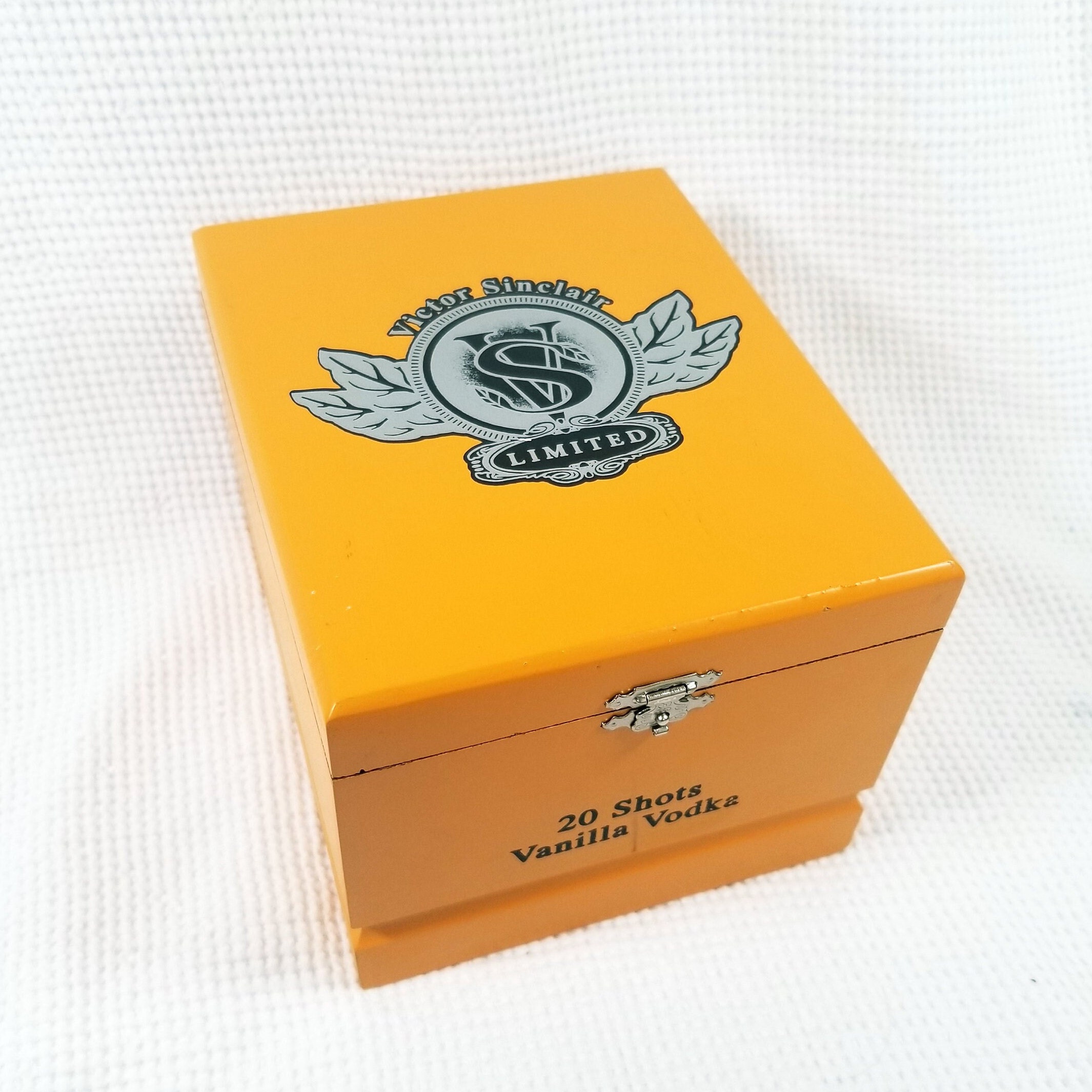 Cigar Box Empty Yellow Victor Sinclair Vanilla Vodka 7 X 4.5 X 5.75 ...