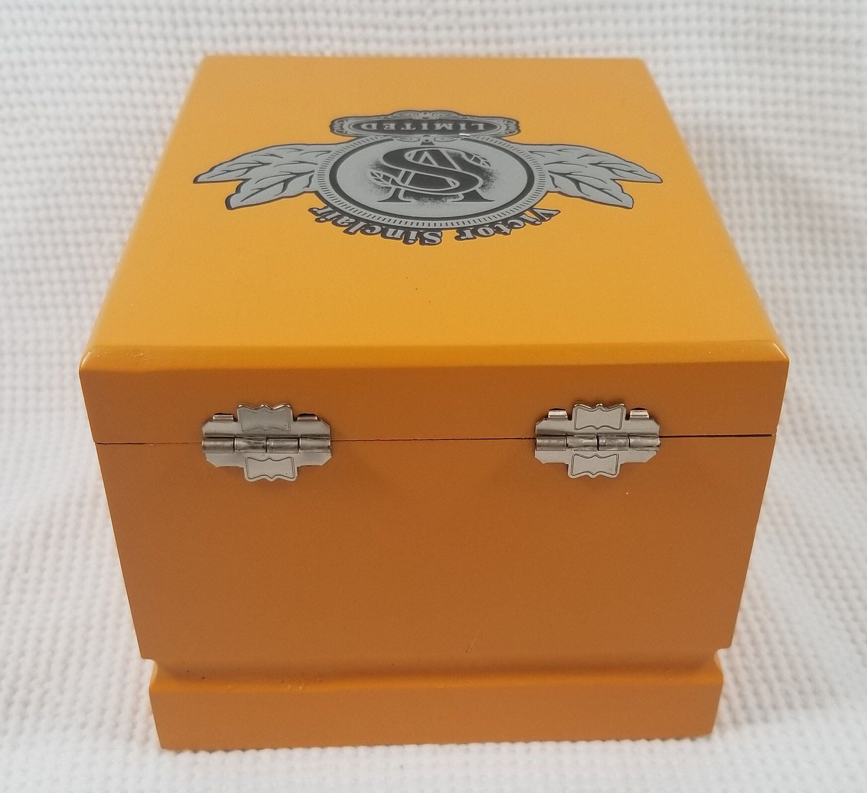 Cigar Box Empty Yellow Victor Sinclair Vanilla Vodka 7 X 4.5 X 5.75 ...