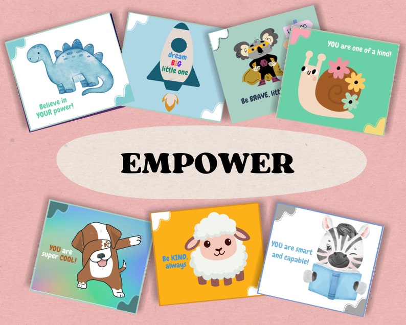 Positive Affirmation Notes for Kids Set of 24 Children's Motivational ...