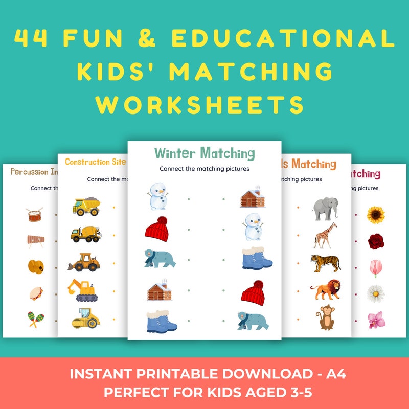 Printable Matching Games - Etsy