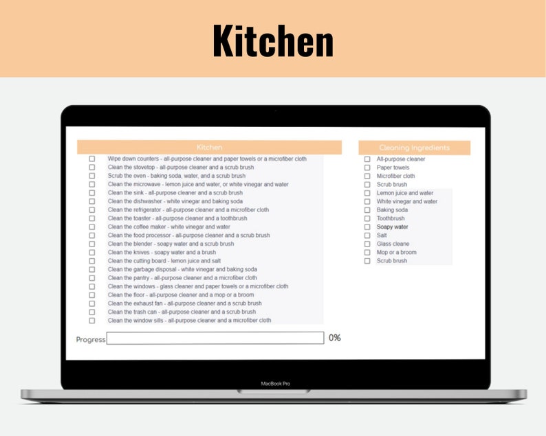 HOUSE CLEANING Checklist, EDITABLE Household Cleaning List, Cleaning ...