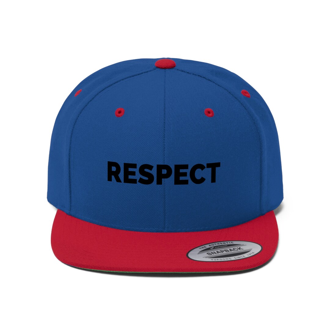Respect Costume Text Letters Unisex Flat Bill Hat - Etsy