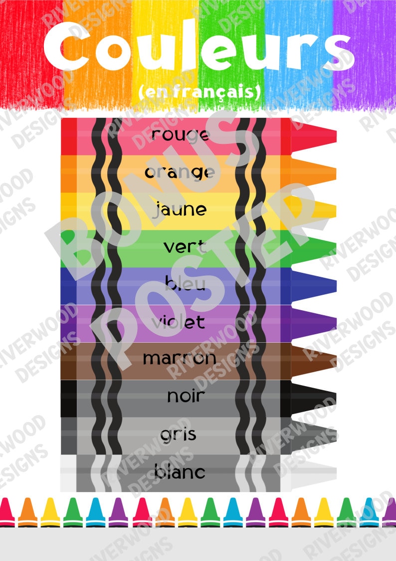 French Color Matching Worksheets: Learn and Review the Colors in French ...