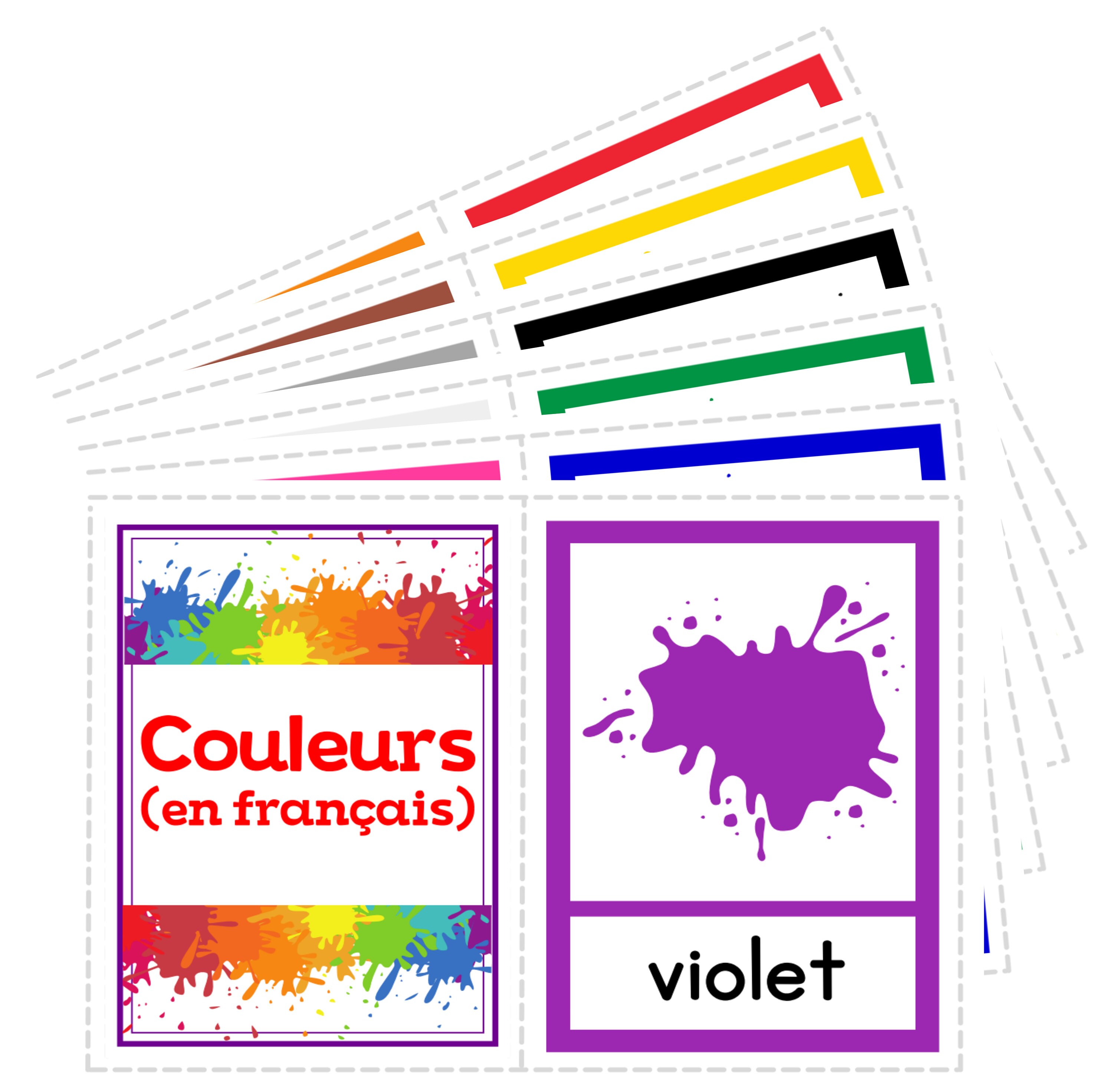 French Flashcards: A Fun and Easy Way to Learn the Colors in French ...