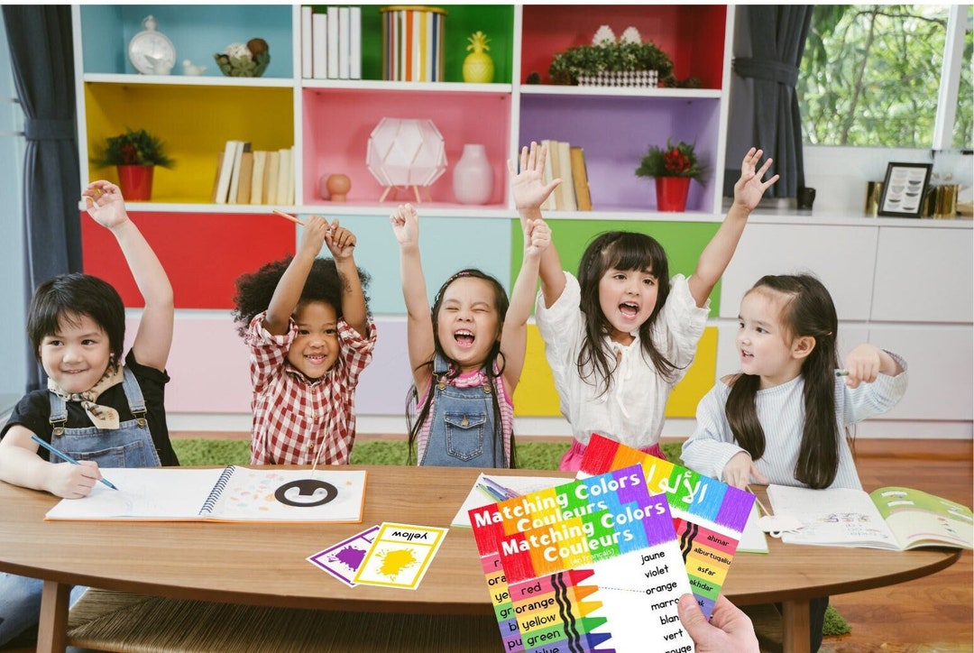 French Color Matching Worksheets: Learn and Review the Colors in French ...