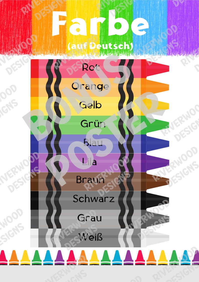 German Color Matching Worksheets: Learn and Review the Colors in German ...