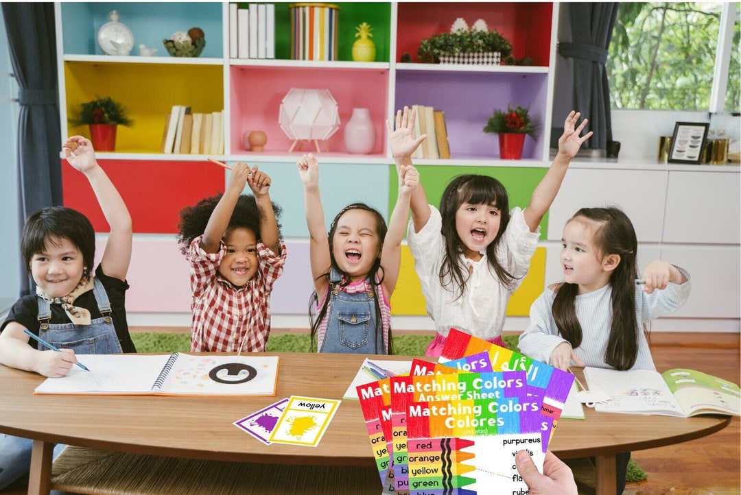 Multilingual Color Matching Worksheets: Learn & Review Colors in 8 ...