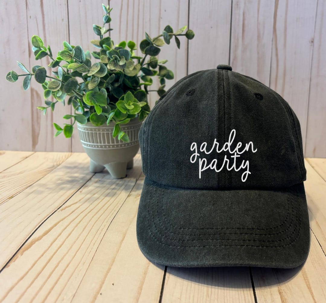 Baseball Hat, Garden Party, Gardener Hat, Women's Embroidered Design ...