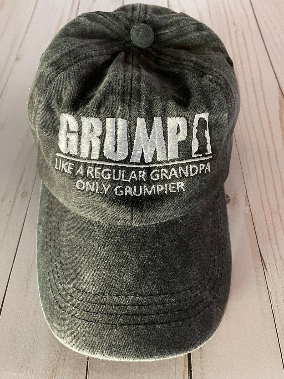 Grumpa Baseball Hat, Grumpy Hat, Funny Saying White Design Embroidered ...