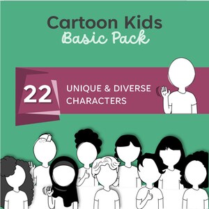 66 Cartoon Kids Clip Art - Basic Pack | PNG Transparent Clipart Images ...