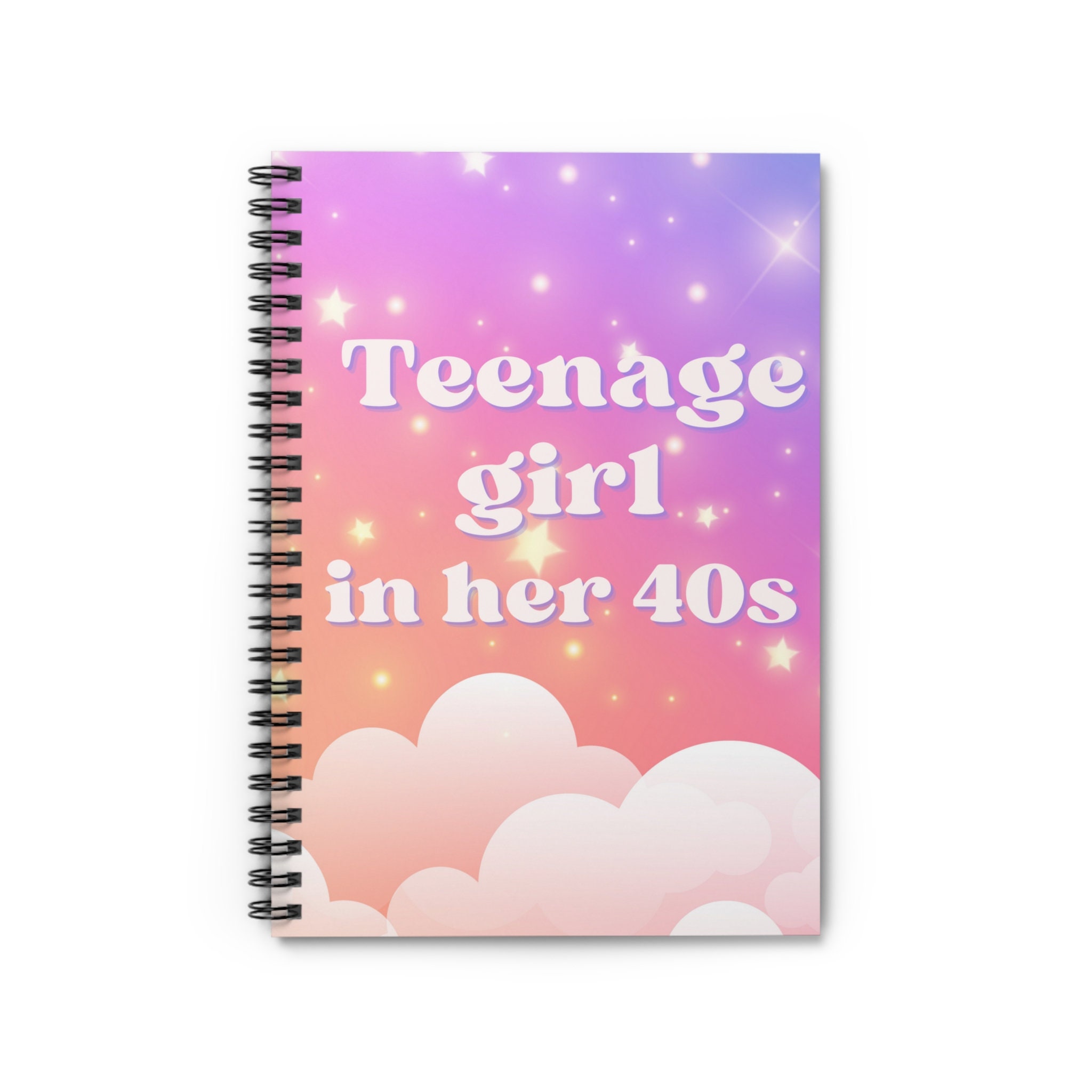 Teenage Girl in Her 40s Spiral Notebook Ruled Line - Etsy