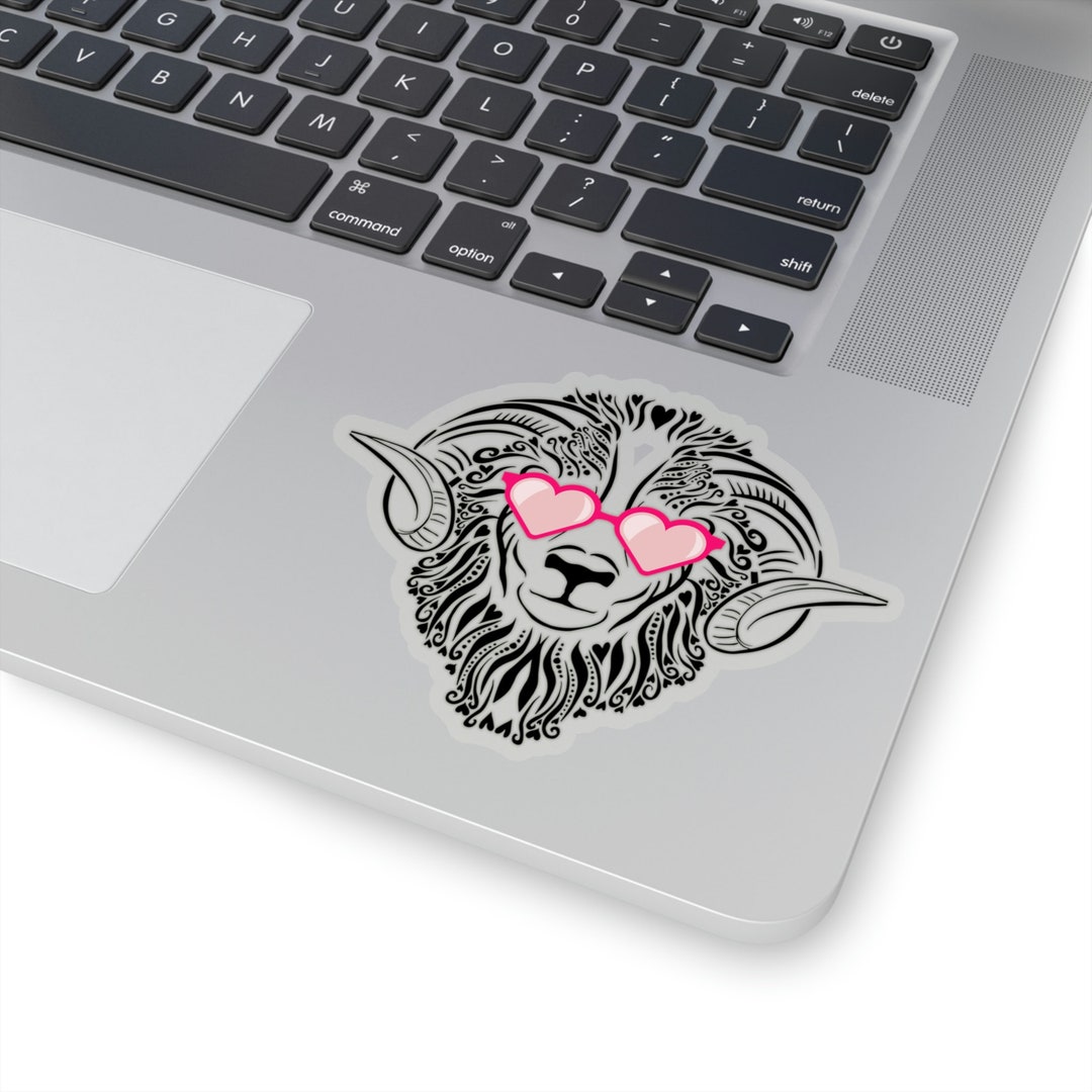 Ram Heart Glasses Sticker | UNC Valentine's Day | Kiss-cut Sticker - Etsy