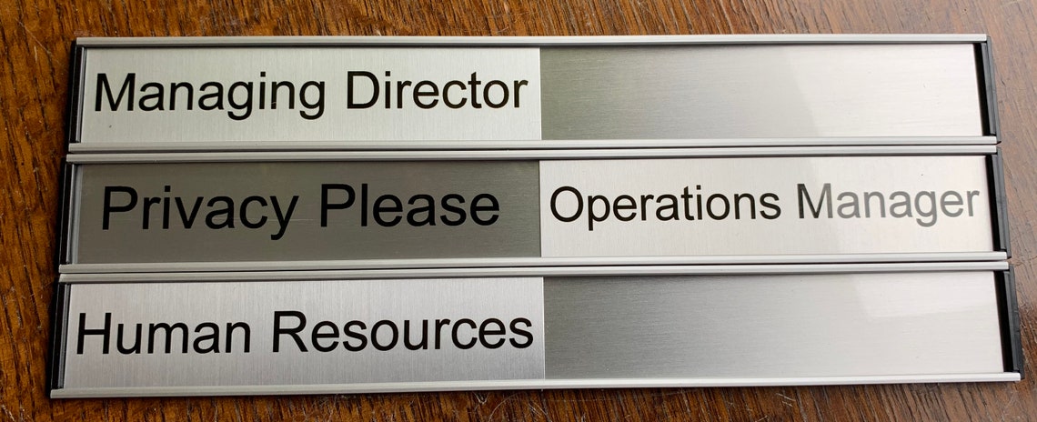 Office Door Sign Sliding In/out 300mm X 38mm - Etsy