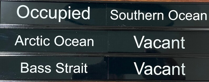 Office Door Sign Gloss Black - Sliding In/out 300mm X 38mm - Etsy