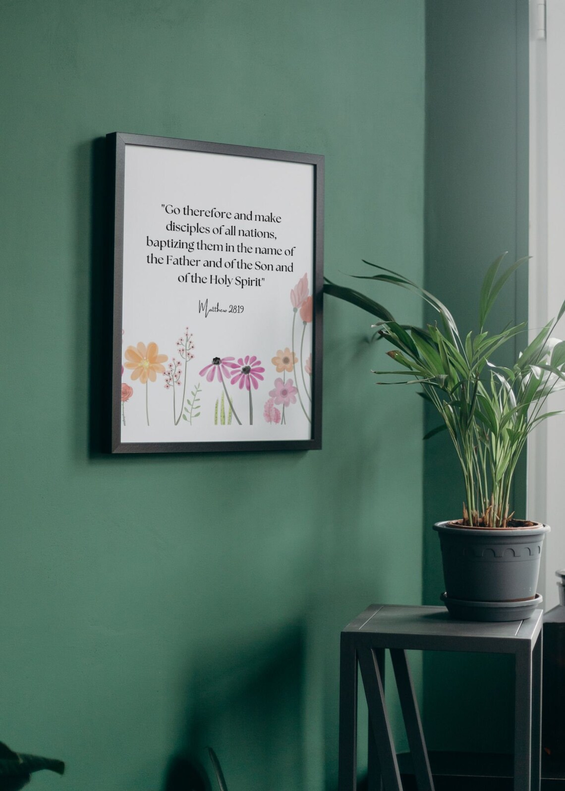 Matthew 28:19 Christian Wall Art Aesthetic, Go Therefore and Make ...