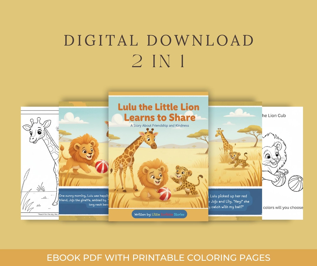 Lion Storybook – Lulu Learns to Share, Kindness & Friendship (PDF ...
