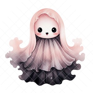 Halloween Pinky Spooky Cliparts for Creative Projects, Cute Pink ...