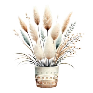 Boho Inspired Indoor Plant Clipart Set for Creative Project, Bohemian ...