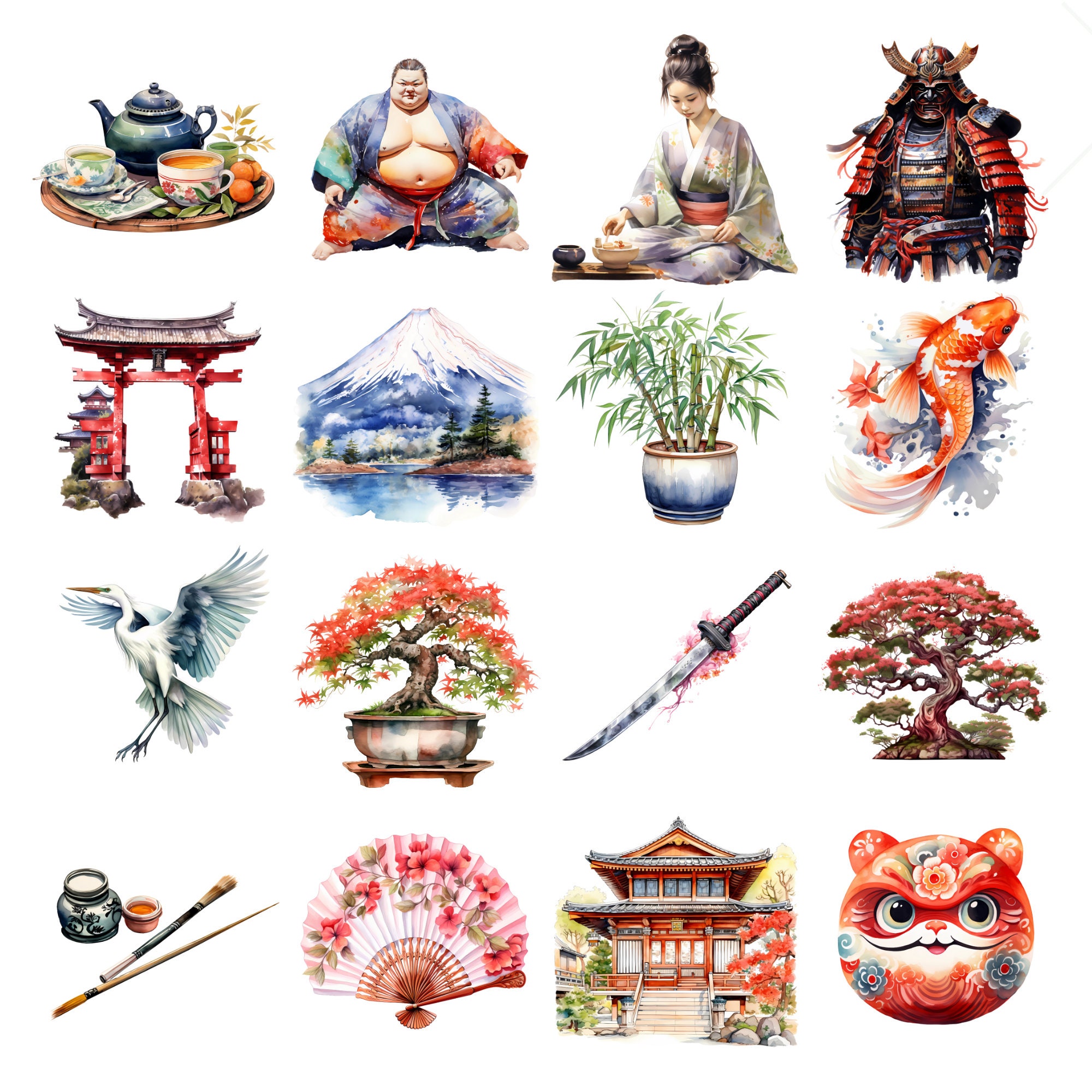 Journey to Japan Clipart for Creative Project Japanese - Etsy