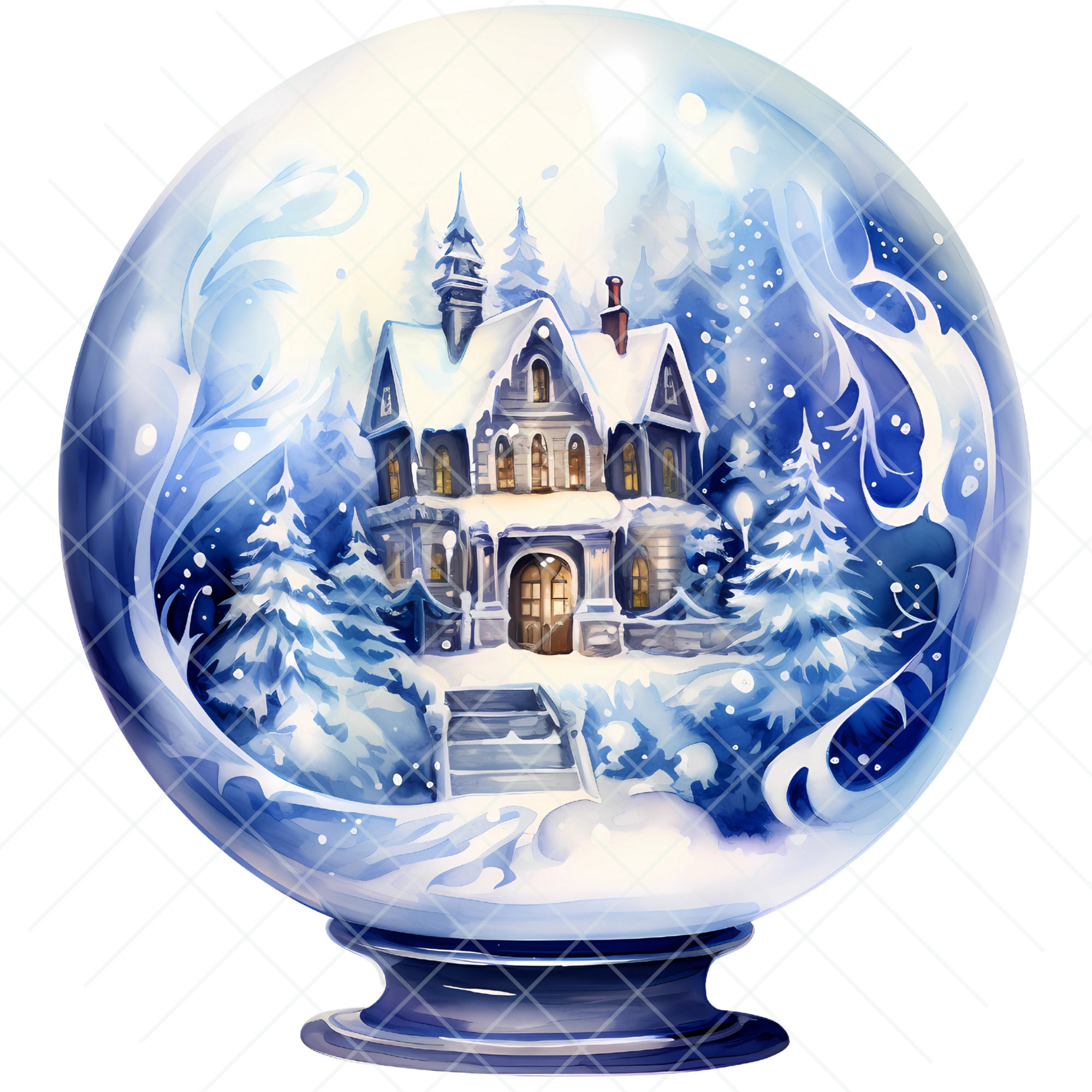 Christmas Snow Globe Clipart Set for Creative Project - Etsy