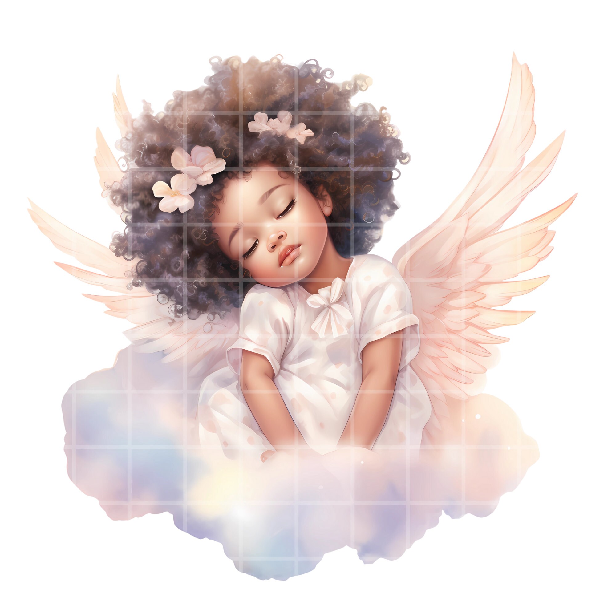 Angel Babies Clipart Set for Creative Projects, Babies Sleeping on ...