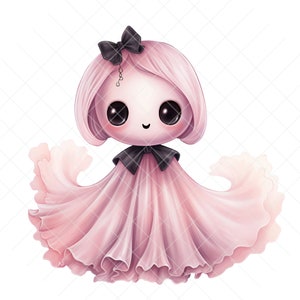 Halloween Pinky Spooky Cliparts for Creative Projects, Cute Pink ...