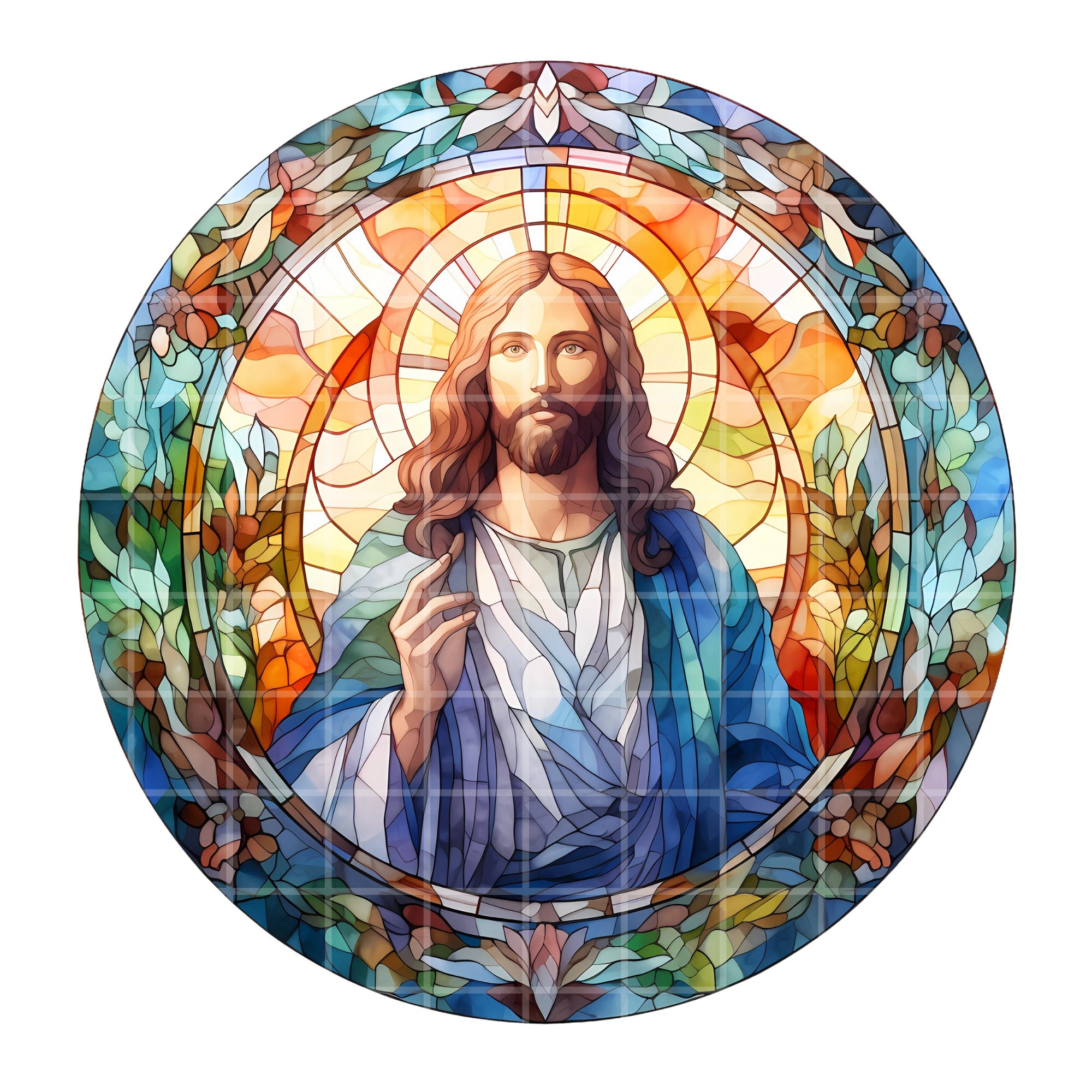 Stained Glass Nativity Clipart Set for Creative Projects, Xmas Winter ...