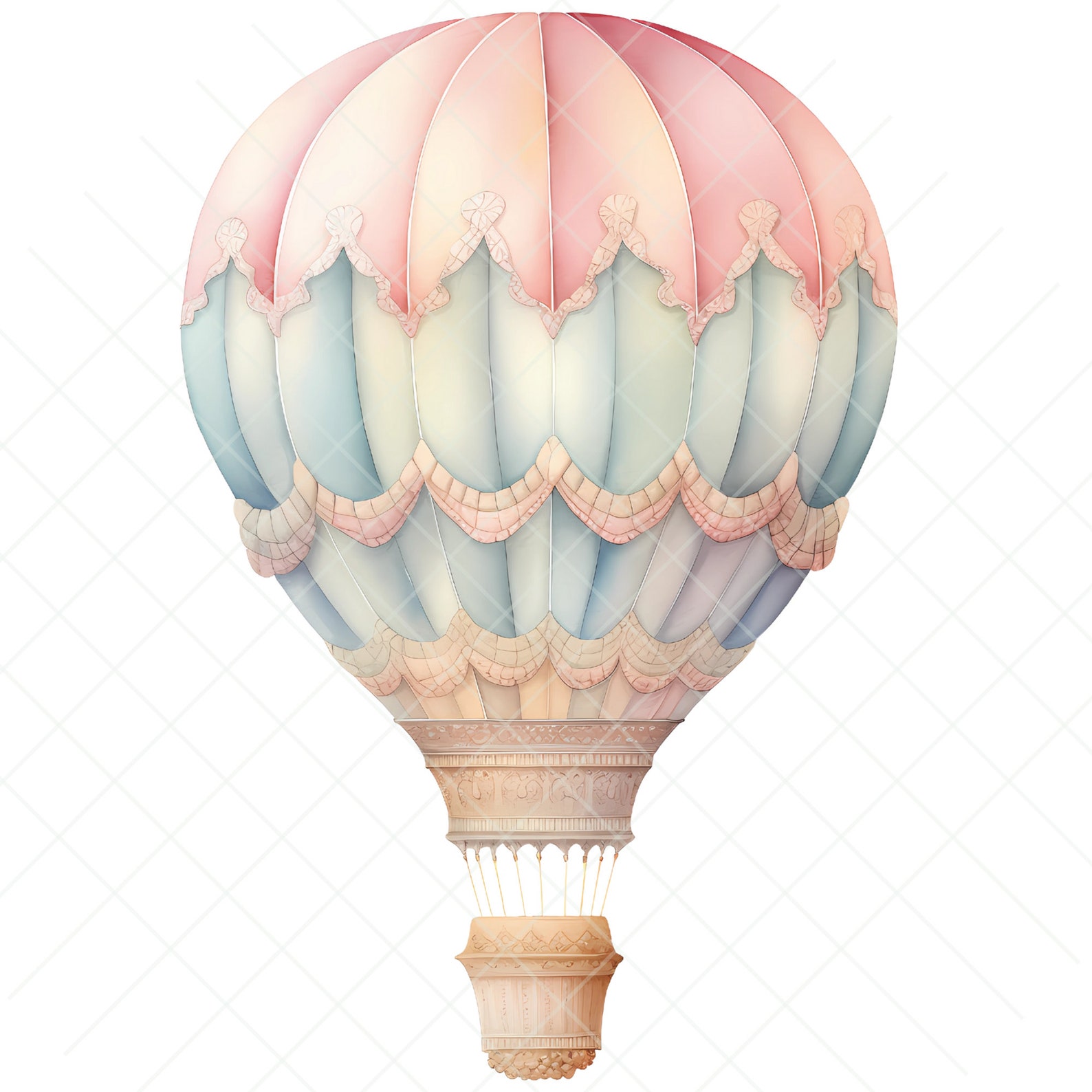 Hot Air Balloons Clipart for Creative Project, Whimsical Nursery Wall ...