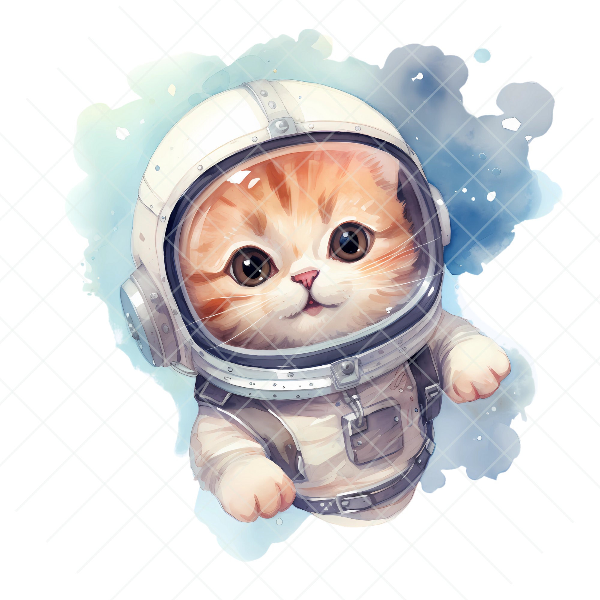Astro Animals Clipart Set for Creative Projects, Cute Space Explorers ...