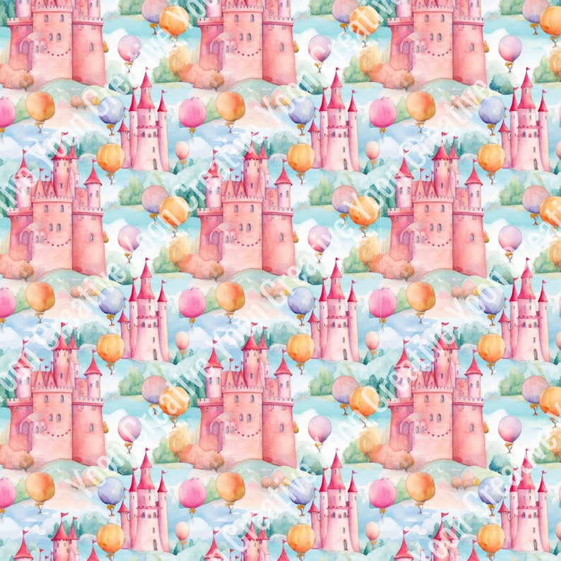 Fairy Tale Patterns Bundle, 10 PNG, Digital Papers Featuring Princesses ...