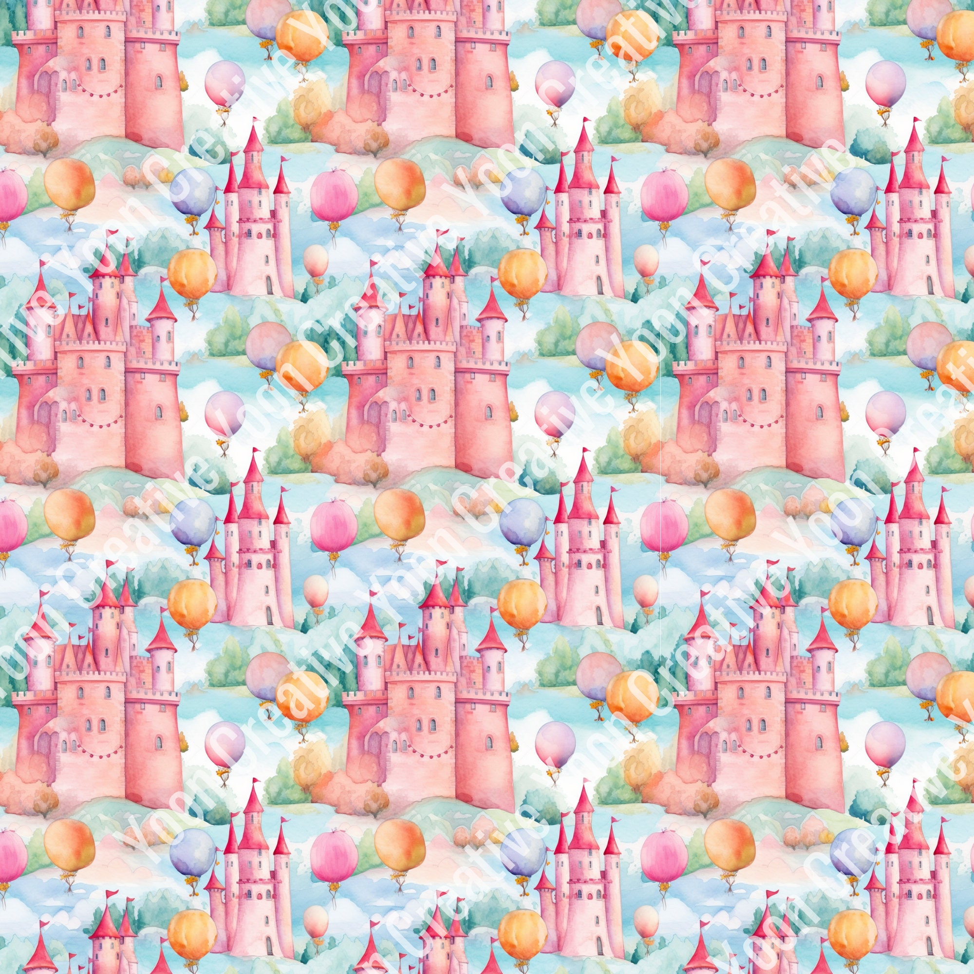 Fairy Tale Patterns Bundle, 10 PNG, Digital Papers Featuring Princesses ...