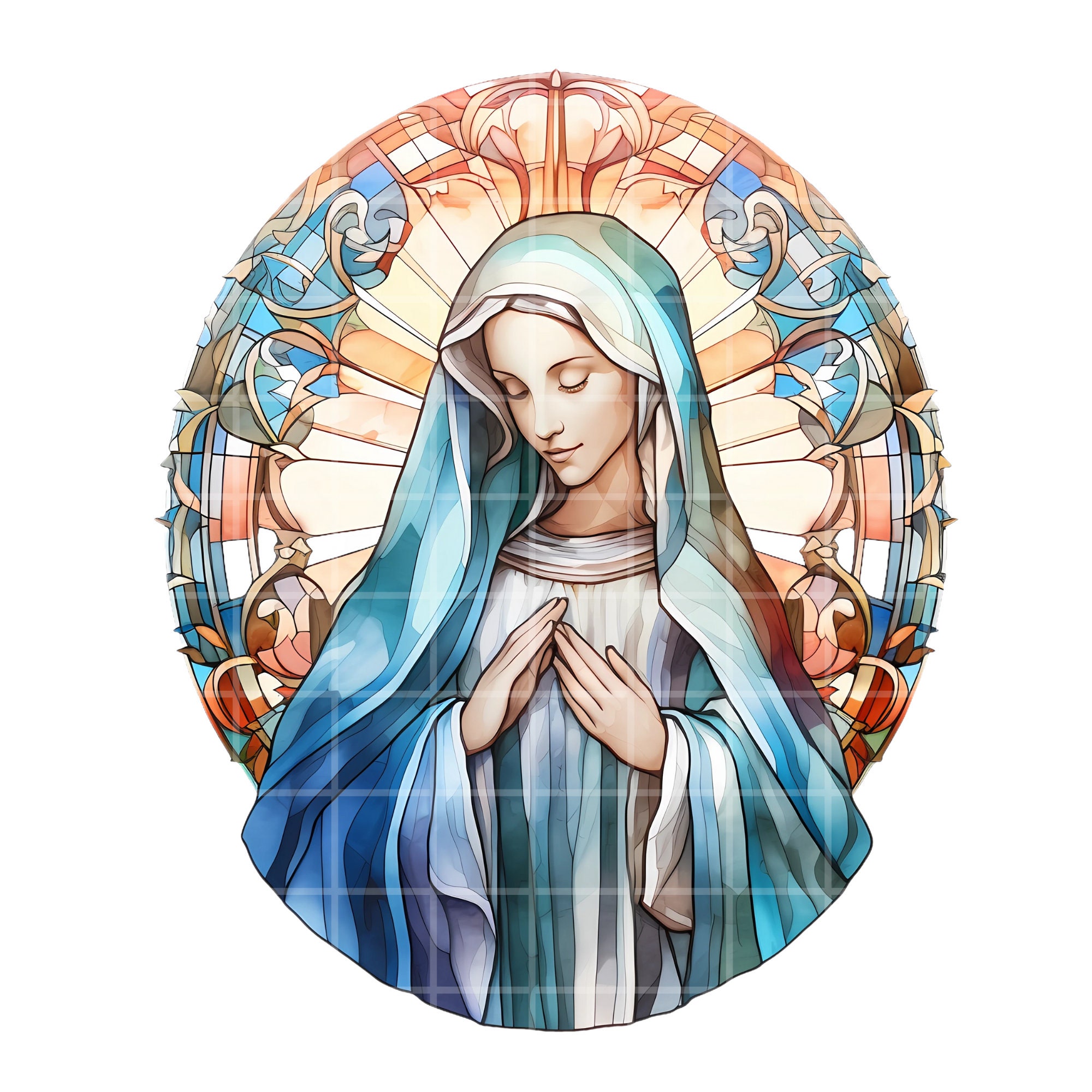 Stained Glass Nativity Clipart Set for Creative Projects, Xmas Winter ...