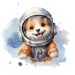 Astro Animals Clipart Set for Creative Projects, Cute Space Explorers ...